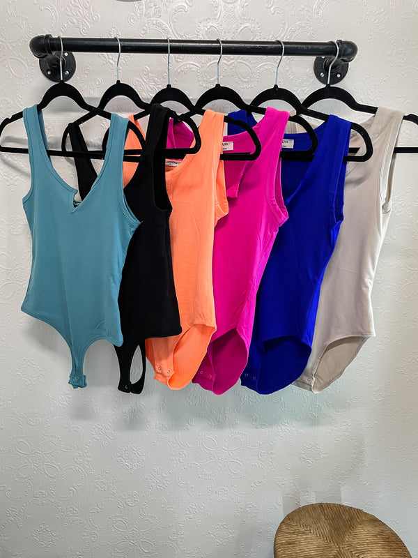 V Neck Full Coverage Bodysuit - The Humming Arrow Boutique
